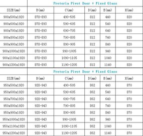 Mexen Pretoria sprchový kout 95x50cm, 6mm sklo, chromový profil-čiré sklo, 852-095-050-01-00
