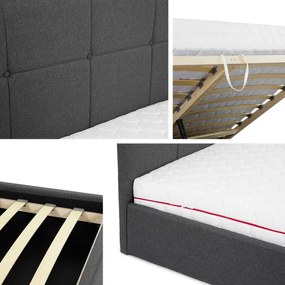 Čalouněná postel s úložným prostorem Atenso Duo, Barva: Malmo 90, Rozměr postele: 140x200