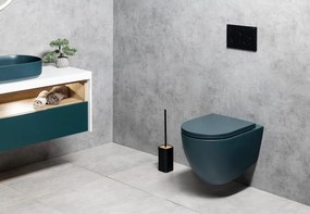 Isvea Isvea, INFINITY závěsná WC mísa, Rimless, 36,5x53cm, matná zelena Petrol, 10NF02005-2P