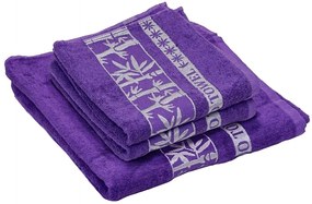 1x osuška BAMBOO fialová + 2x ručník BAMBOO fialový
