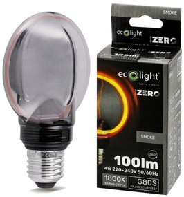 ECOLIGHT Dekorativní LED žárovka E27 4W 100lm G80 - řada ZERO