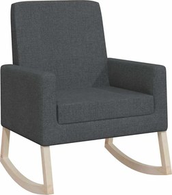 Houpací křeslo tmavě šedé textil 329416