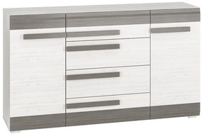 Casarredo - Komfort nábytek Komoda LANTANA/BLANCO 06, 2D4S, borovice sněžná/šedá