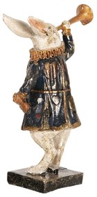Dekorace králík s trumpetou – 8x4x12 cm