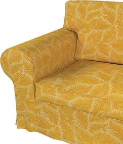 Potah na pohovku IKEA Ektorp 2-místná s lenoškou barva žlutá látka pletený vzor, vzorované