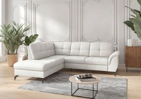 XXXLutz ROHOVÁ SEDAČKA, textil, kůže, bílá Sit & More - Sedací soupravy - 00014401631X