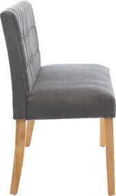 Lavice 140 cm šedá samet 288576