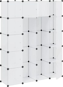 Modulární skříň se 14 přihrádkami bílá 37 x 146 x 180,5 cm 240500