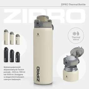 ZIPRO Termoláhev 1000 ml z nerezové oceli béžová