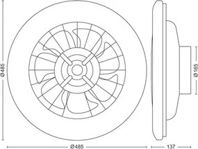 Philips Amigo bílá / Stropní svítidlo s ventilátorem / 20W+42W / 4400l