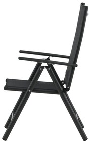 Skládací židle Break, 2ks, černá