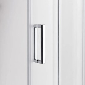 BPS-koupelny Čtvrtkruhový sprchový kout HYD-RK-MAJ90CH 90x90 cm, chrom v setu s hlubokou sprchovou vaničkou