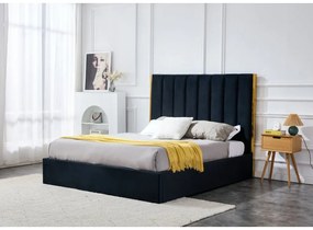 HALMAR PALAZZO postel 160 černá/zlatá
