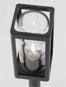 NV 9060193 Venkovní sloupkové svítidlo FIGO tmavě šedý hliník a čiré sklo E27 1x12W 220-240V bez žárovky IP54 - NOVA LUCE