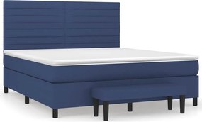 Box spring postel s matrací modrá 180x200 cm textil 3136699