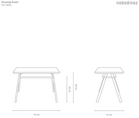Nobodinoz Growing Green set Dětská židlička a stoleček Red
