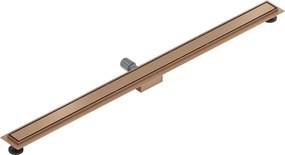 Mexen Flat, lineární podlahový žlab 140 cm, měděná matná, 1C10140