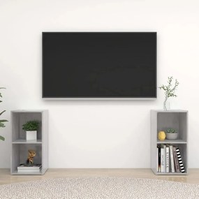 Tv skříňky 2 ks betonově šedé 72x35x36,5 cm kompozitní dřevo