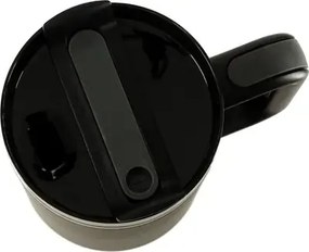 KIK černá / Termohrnek s brčkem / 1200 ml / dvojitá stěna / brčko
