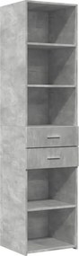 Skříň highboard betonově šedá 45x42,5x185 cm kompozitní dřevo 3281451