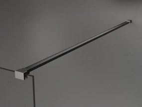 Mexen Kioto, sprchová zástěna Walk-In 145 x 200 cm, 8mm čiré sklo, grafitový profil, 800-145-002-95-00