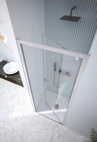 FORTE Sprchové dveře DECO N1B BARVA rámu - Hliník ossidato, Rozměr A - 80 cm, Směr zavírání -  Levé (SX), Výplň - Fasciato bezpečnostní sklo - 6 mm BDE402SX348S02