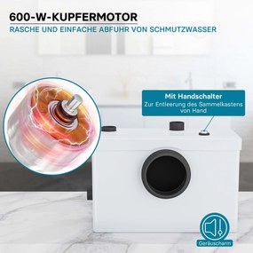 Přečerpávací stanice Wiltec – 600 W, 10 m, bílá (50741)