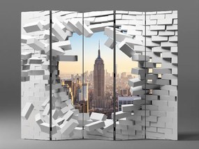 3D paraván výhled na new york Rozměr: 225 x 180 cm