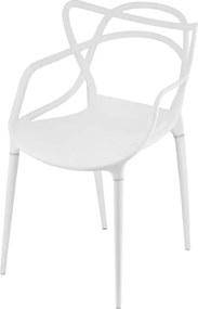 Zahradní set KATO SIRVON - 2 židle a kulatý stolek, černá/bílá