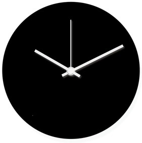 Černé akrylové hodiny 28x28 cm