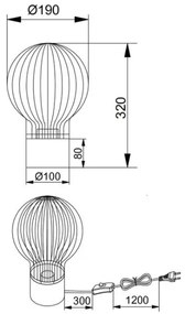 Reality - Stolní lampa DAVE 1xE27/40W/230V