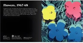 GALISON Posuvné dřevěné puzzle Andy Warhol: Květiny / 2v1 / 16 dílků
