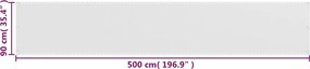 Balkonová zástěna bílá 90 x 500 cm HDPE 310866
