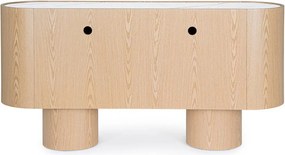 Komoda v dekoru dubu ve světle přírodní barvě 160x80,5x45,5 cm Otilia – Bizzotto