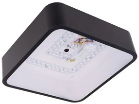 T-LED SMART TUYA Černé LED stropní svítidlo hranaté 300x300mm 24W CCT s DO