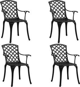 5dílný bistro set litý hliník černý 3070608