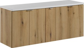Comad Koupelnová skříňka pod deskové umyvadlo set Nova Oak 140 dub coast evoke/bílá