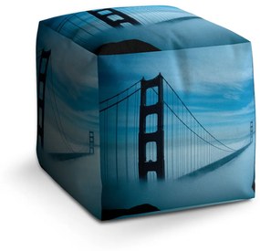 Sablio Taburet Cube Golden Gate 3: 40x40x40 cm