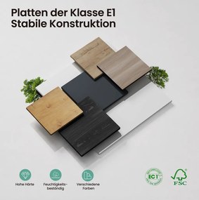 Design LED koupelnová skříňka s umyvadlem DOPORRO PISA vel.45cm WHITE Barva: eiche greige