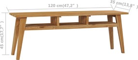 vidaXL TV stolek 120 x 35 x 45 cm masivní teakové dřevo [288847]