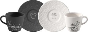 Villeroy&Boch Villeroy & Boch Manufacture Rock - Mickey Mouse Espresso šálek a podšálek, 4 kusy