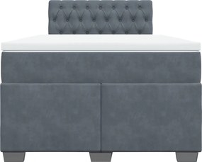 Box spring postel s matrací tmavě šedý 120x190 cm samet 3288565