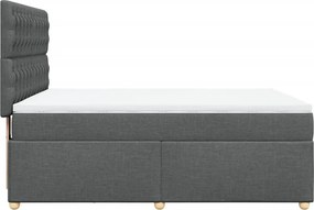 Box spring postel s matrací tmavě šedý 140 x 190 cm textil 3291283