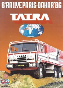 Plechová cedule Rallye Paris Dakar Tatra Velikost: A5 (20 x 15 cm)