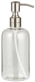 IB LAURSEN Skleněný dávkovač na mýdlo Silver Small, čirá barva, sklo