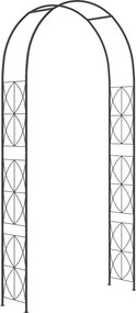 Outsunny oblouková mřížka pro výsadbu zahradní oblouková střecha kovová černá 114 x 30 x 230 cm pro popínavé rostliny a dekorace | Aosom.de