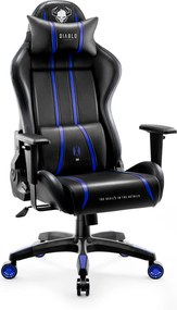 Herní křeslo z eko kůže Normal Size, černý-modrý: Diablo X-One 2.0