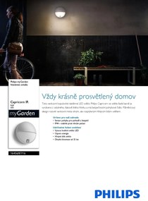 LED Venkovní nástěnné svítidlo Philips Capricorn s pohybovým čidlem 16456/87/16 metalická šedá 2700K