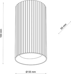 TK Lighting Bílé stropní svítidlo Tune S 55mm pro žárovku GU10 TK10023