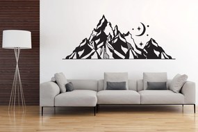 Lepy.cz Samolepka na zeď Hory Velikost (šířka x výška): 240x95cm, Barevná varianta: Bílá